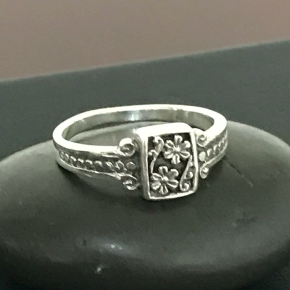 Jewelry | Sterling Silver Scroll Flower Ring | Poshmark